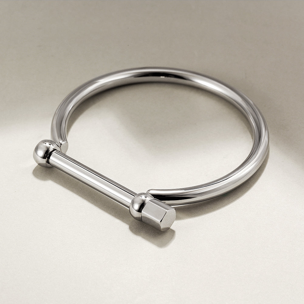 D-Shape Female Screw Bar Bangle – Ciunofor
