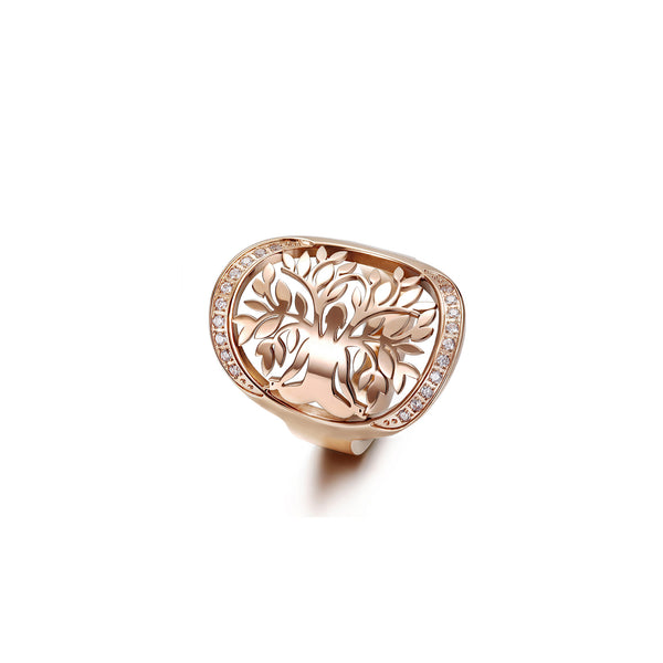 Rose Gold Filigree Tree of Life Wide Ring – Ciunofor