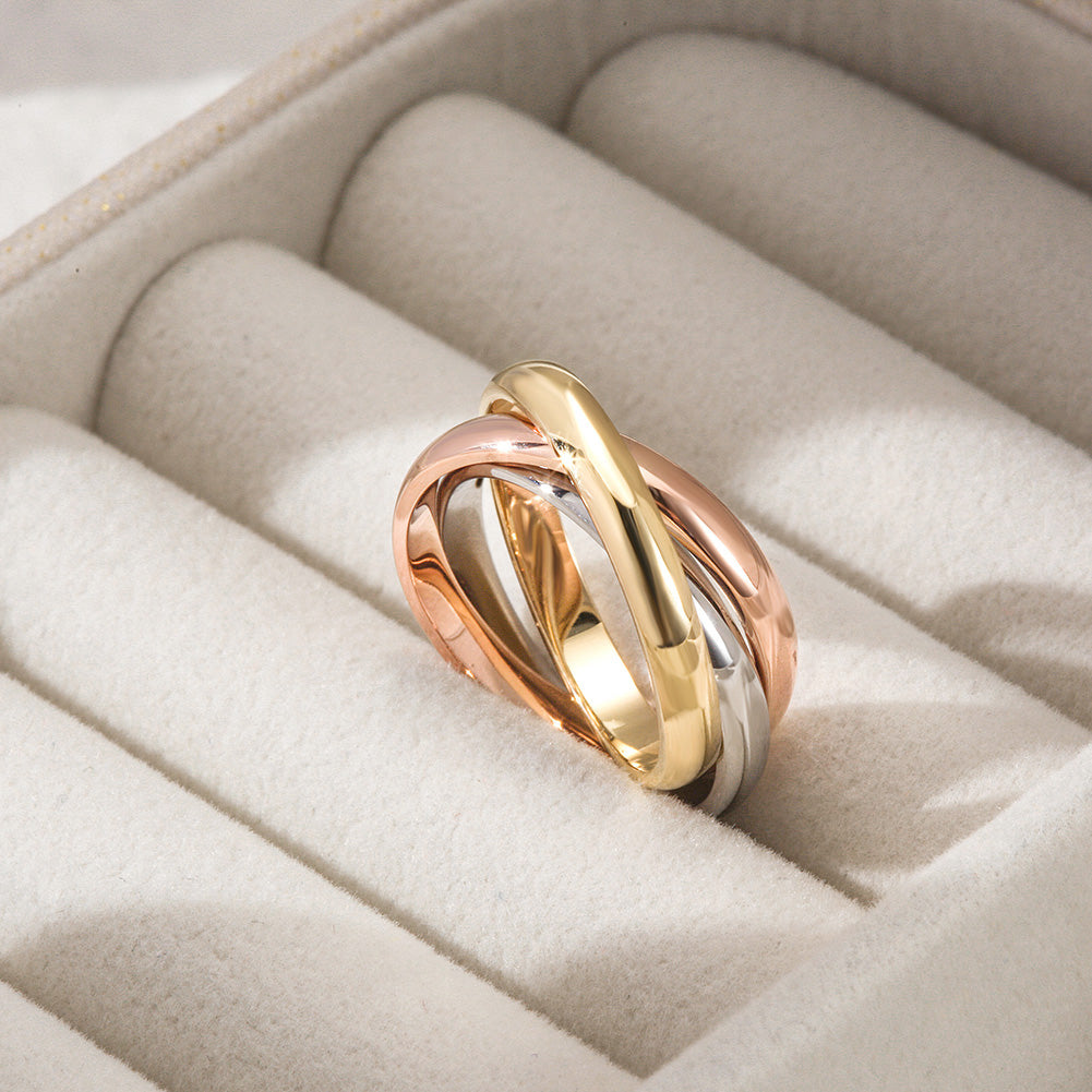 Three-Tone Infinity Ring – Ciunofor